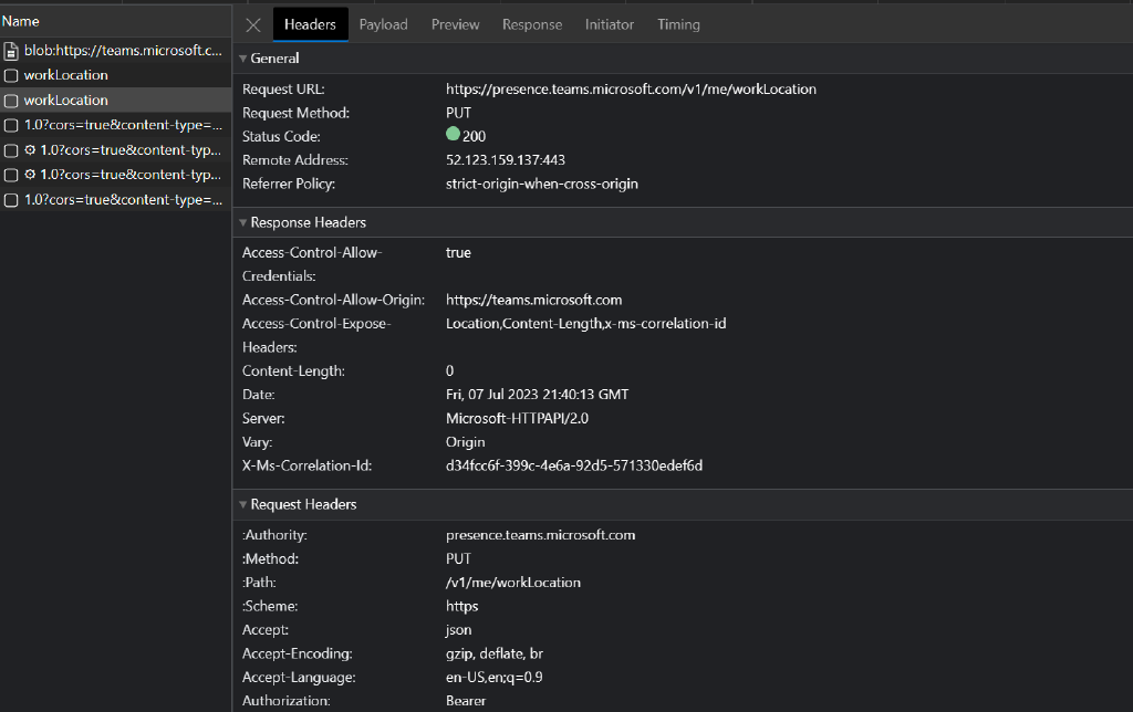 Automate Setting Work Location in Teams/Outlook [PoC]