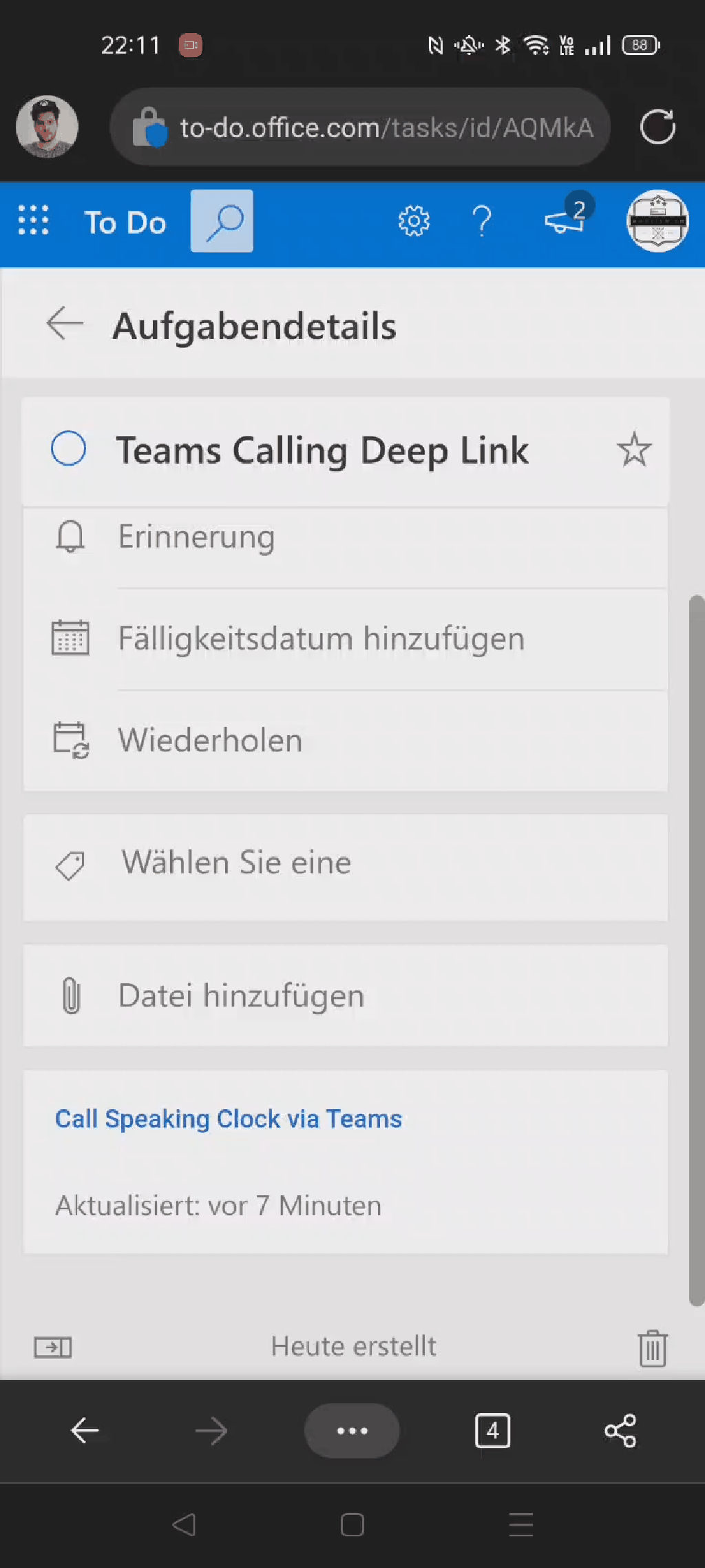 Creating Microsoft Teams Calling Deep Links