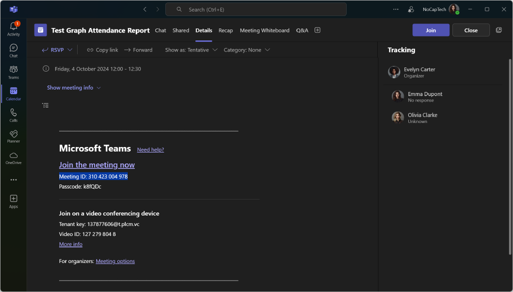 Get Microsoft Teams Meeting Attendance Report Through Graph Api