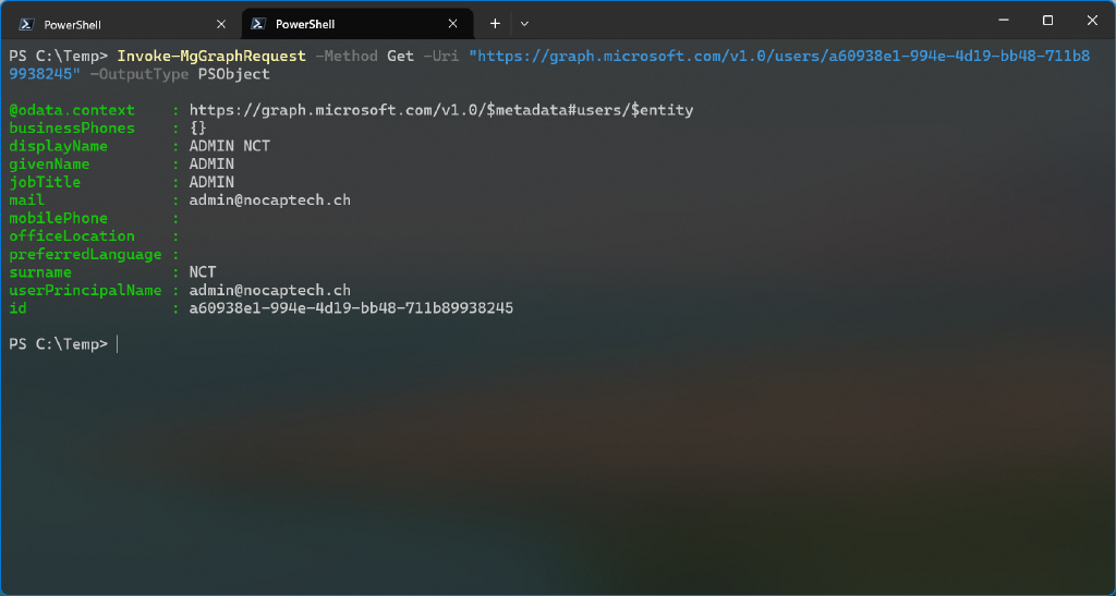 Make Invoke Mggraphrequest Return Powershell Objects