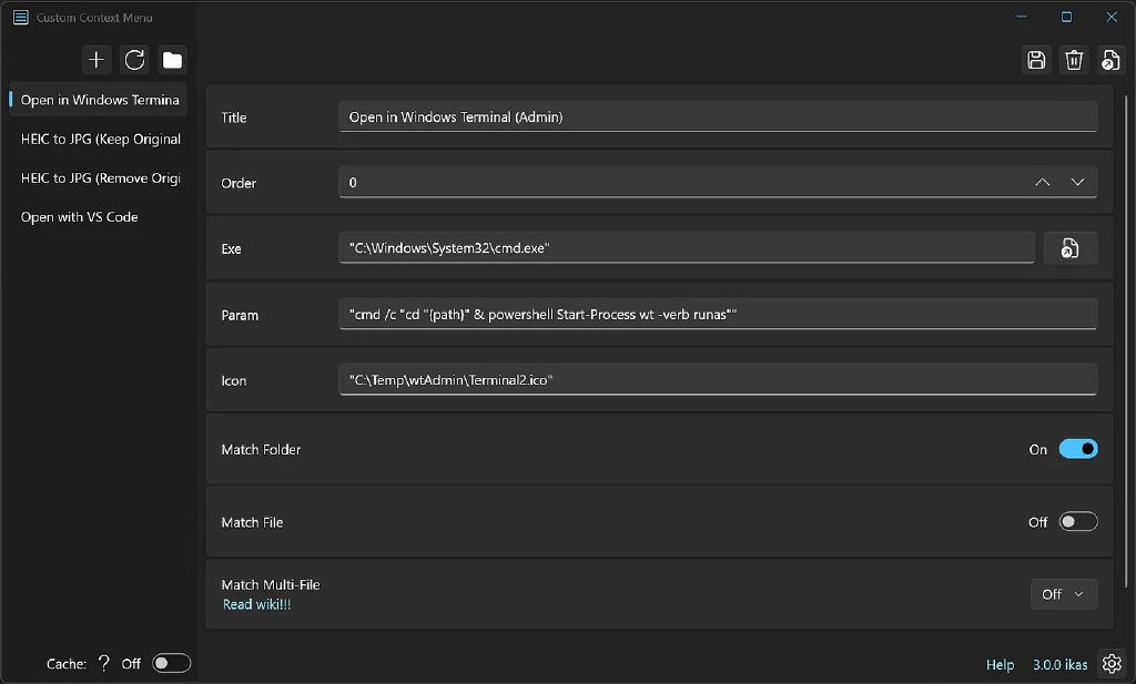 Launch Windows Terminal as Admin from Windows 11 Context Menu