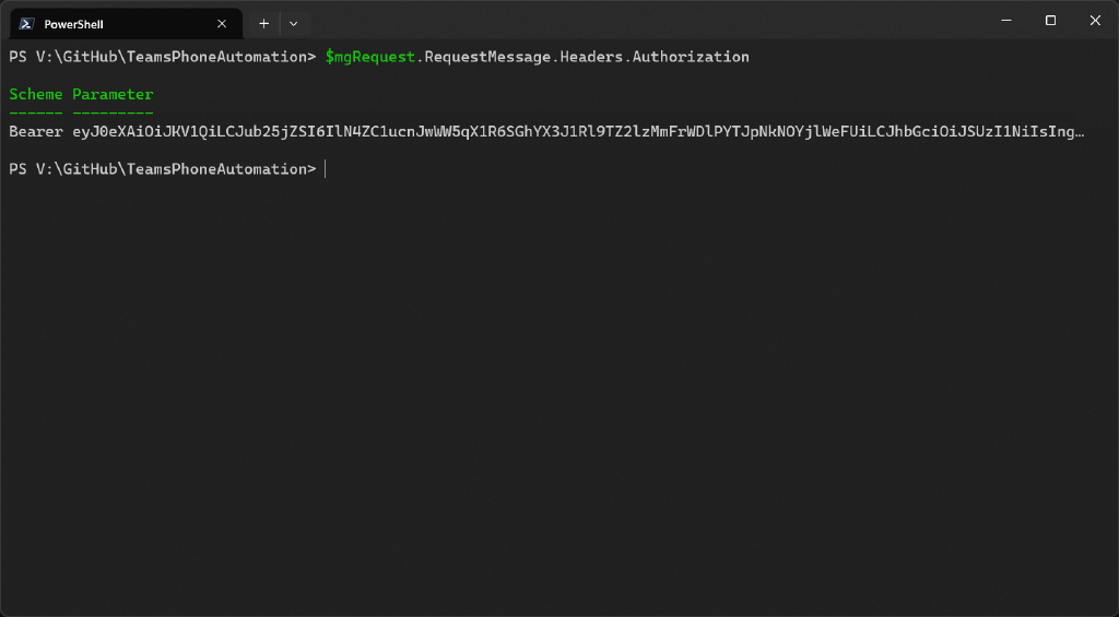 Microsoft Graph: Get an Access Token from a PowerShell Session