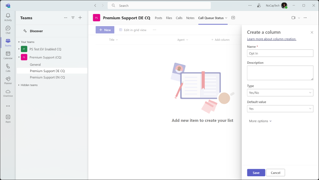 Microsoft Teams: Change Call Queue Opt In Status on Behalf of Other User