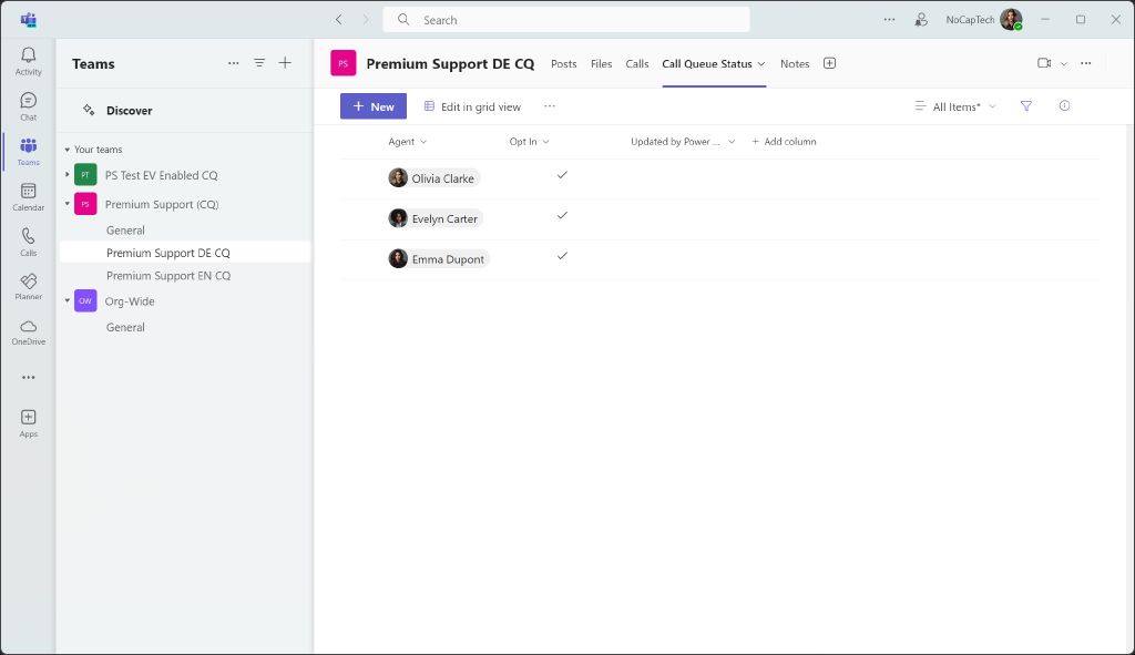 Microsoft Teams: Change Call Queue Opt In Status on Behalf of Other User