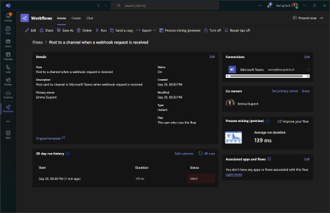 Migrate Teams Incoming Webhooks to Workflows (Power Automate)