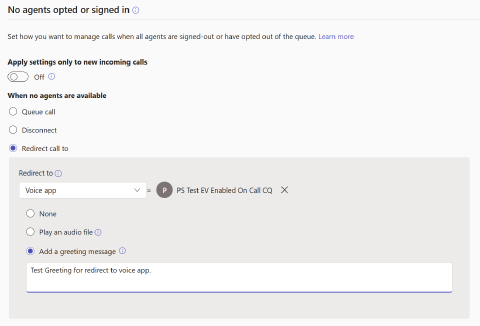 Teams Call Queues now Support Greetings in Exception Handlings