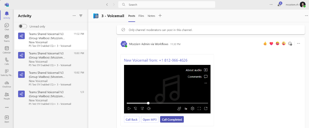 Teams Shared Voicemail for Basic Call Flows